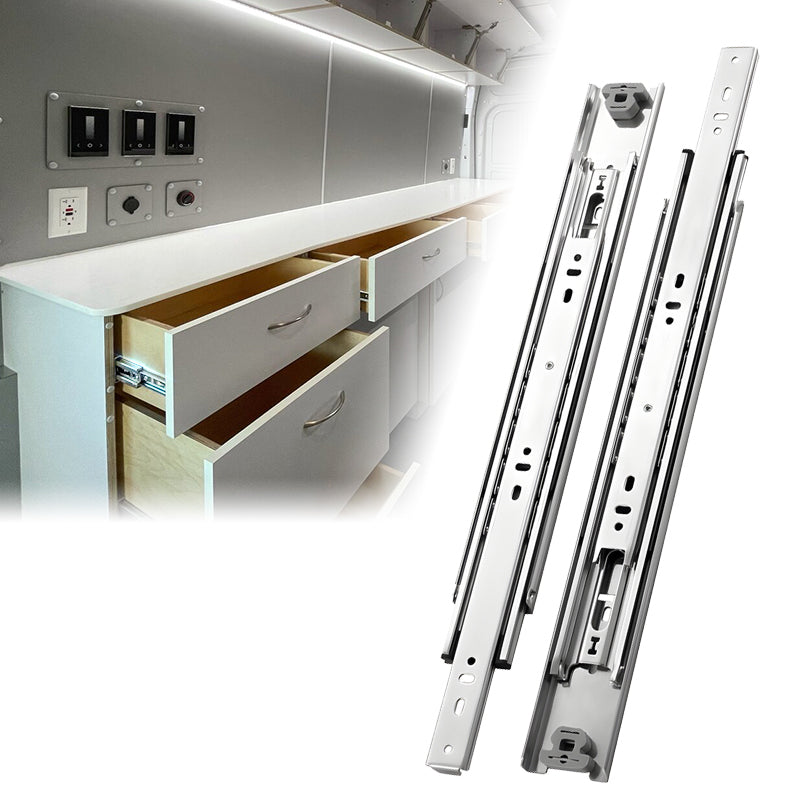 68KG Side Mounted Full Extension Heavy Duty Ball Bearing Drawer Slides